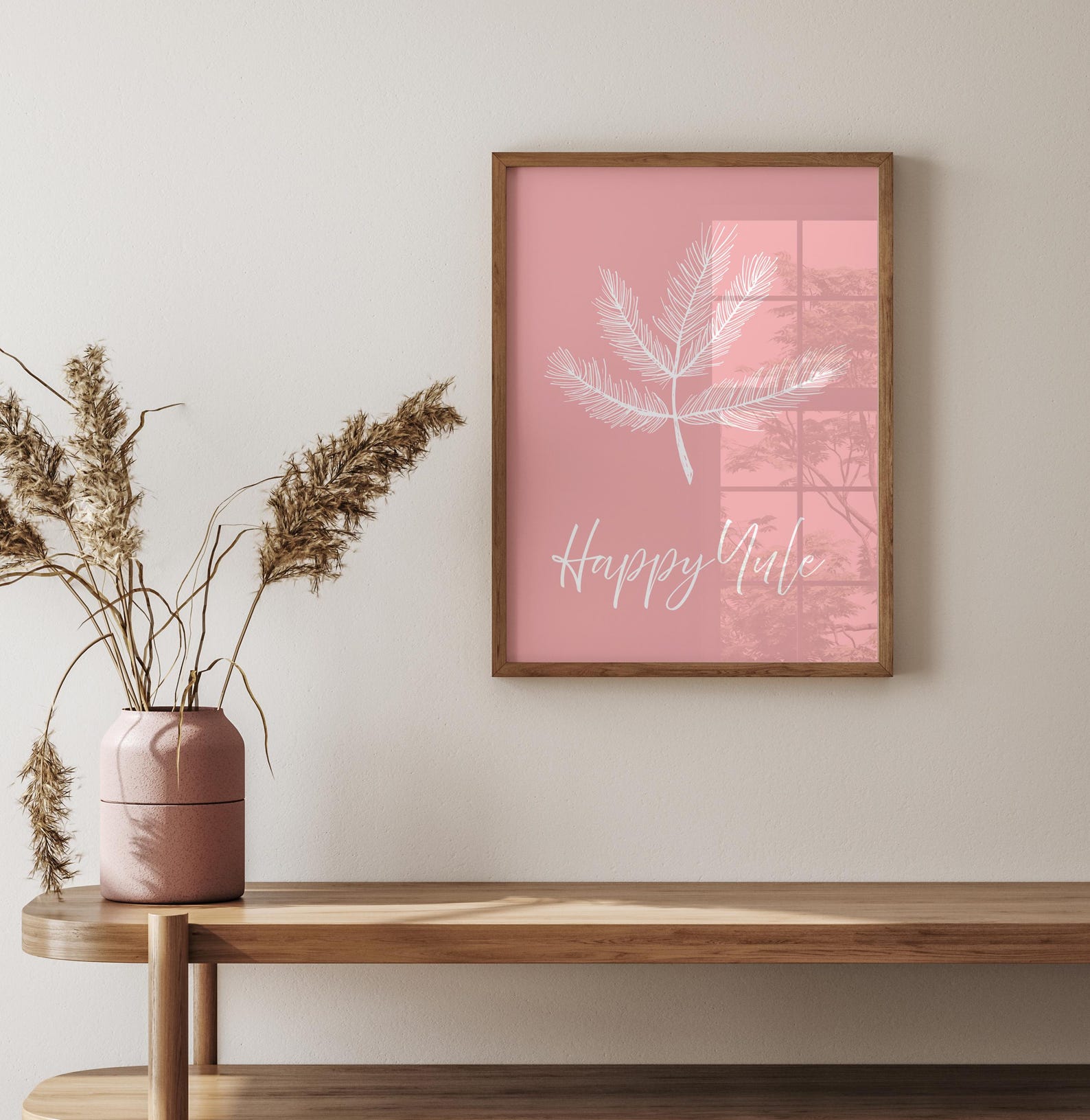 Pink Christmas Printables. Happy Yule! Happy Winter Solstice Printable ...