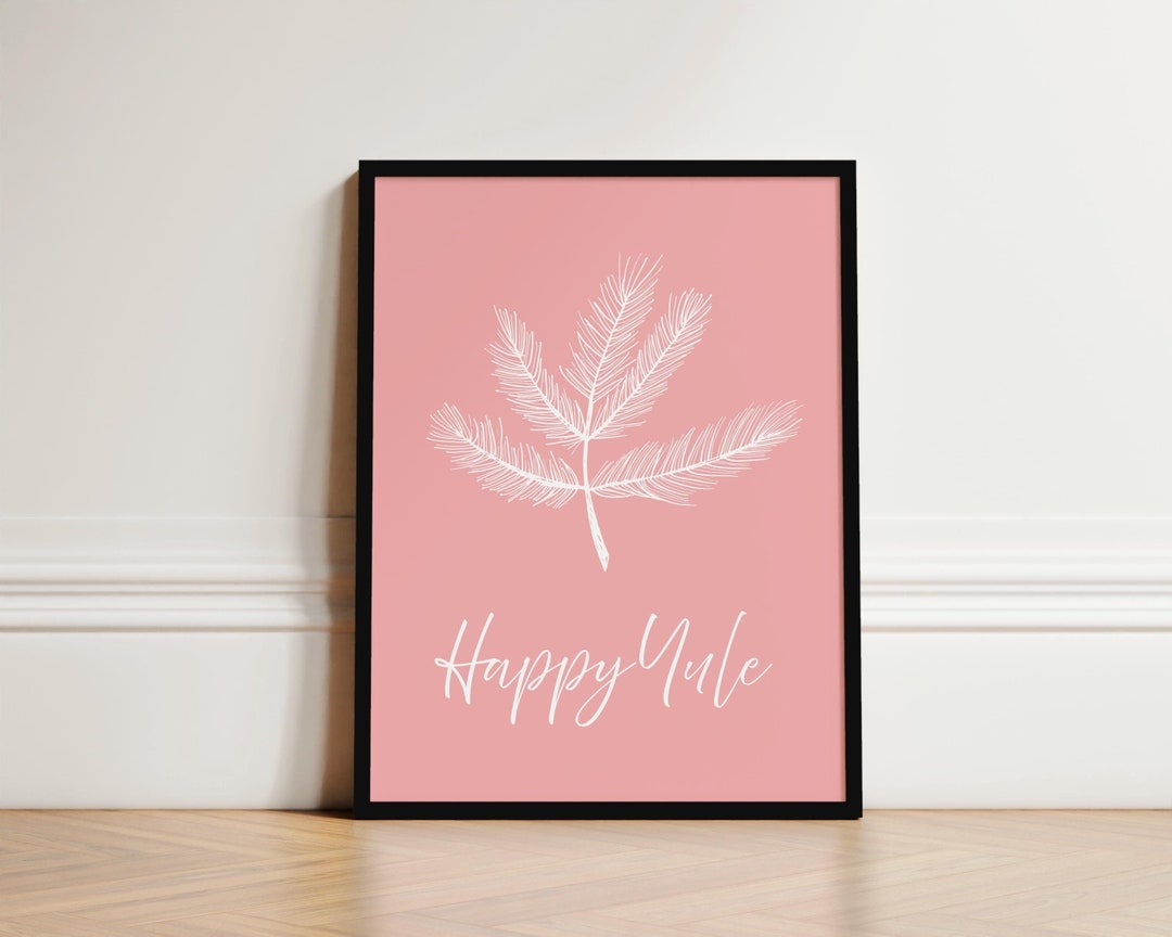 Pink Christmas Printables. Happy Yule! Happy Winter Solstice Printable ...