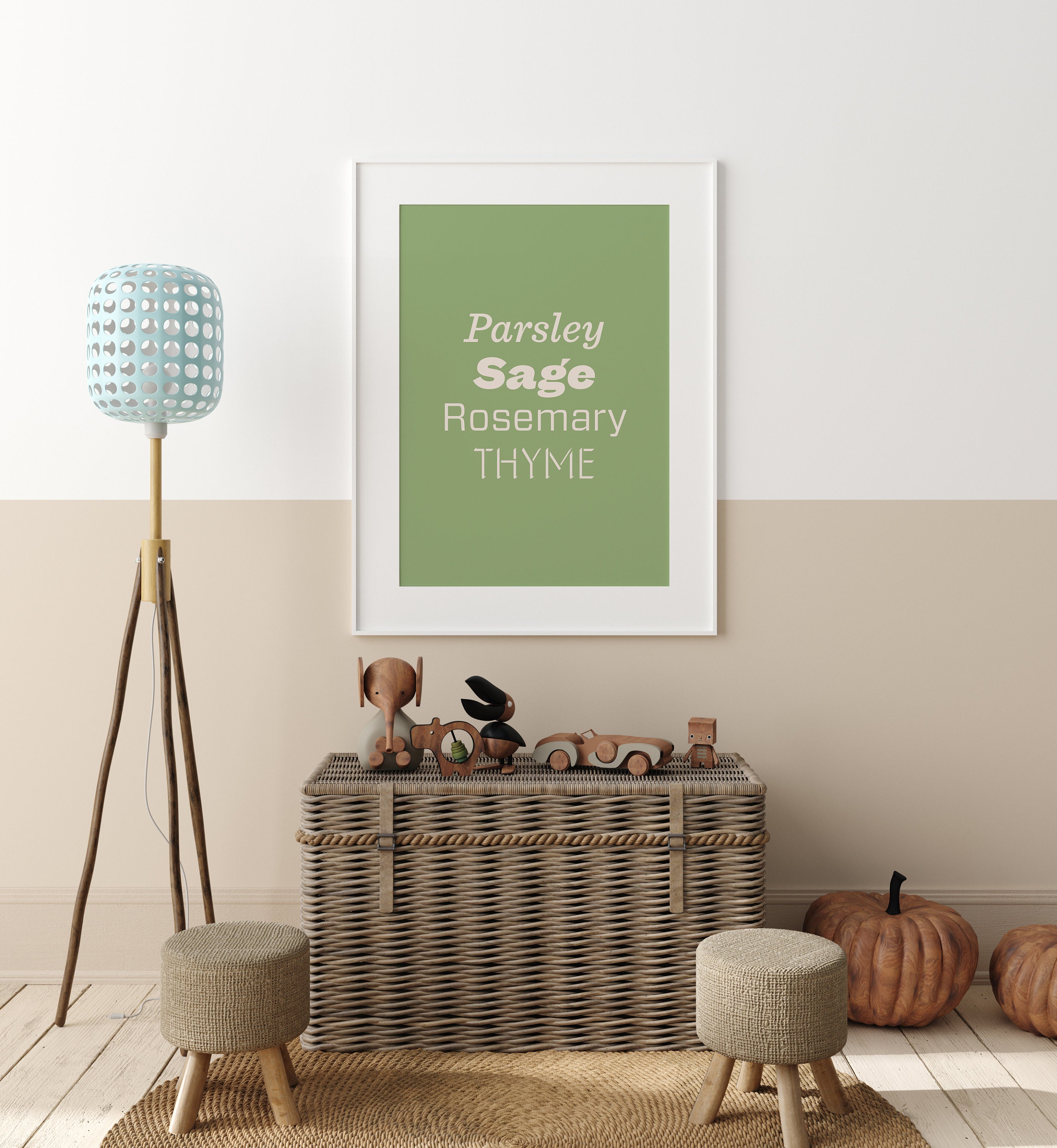 Kitchen Witch Wall Art in Sage Green Food Printable Wall Art for ...