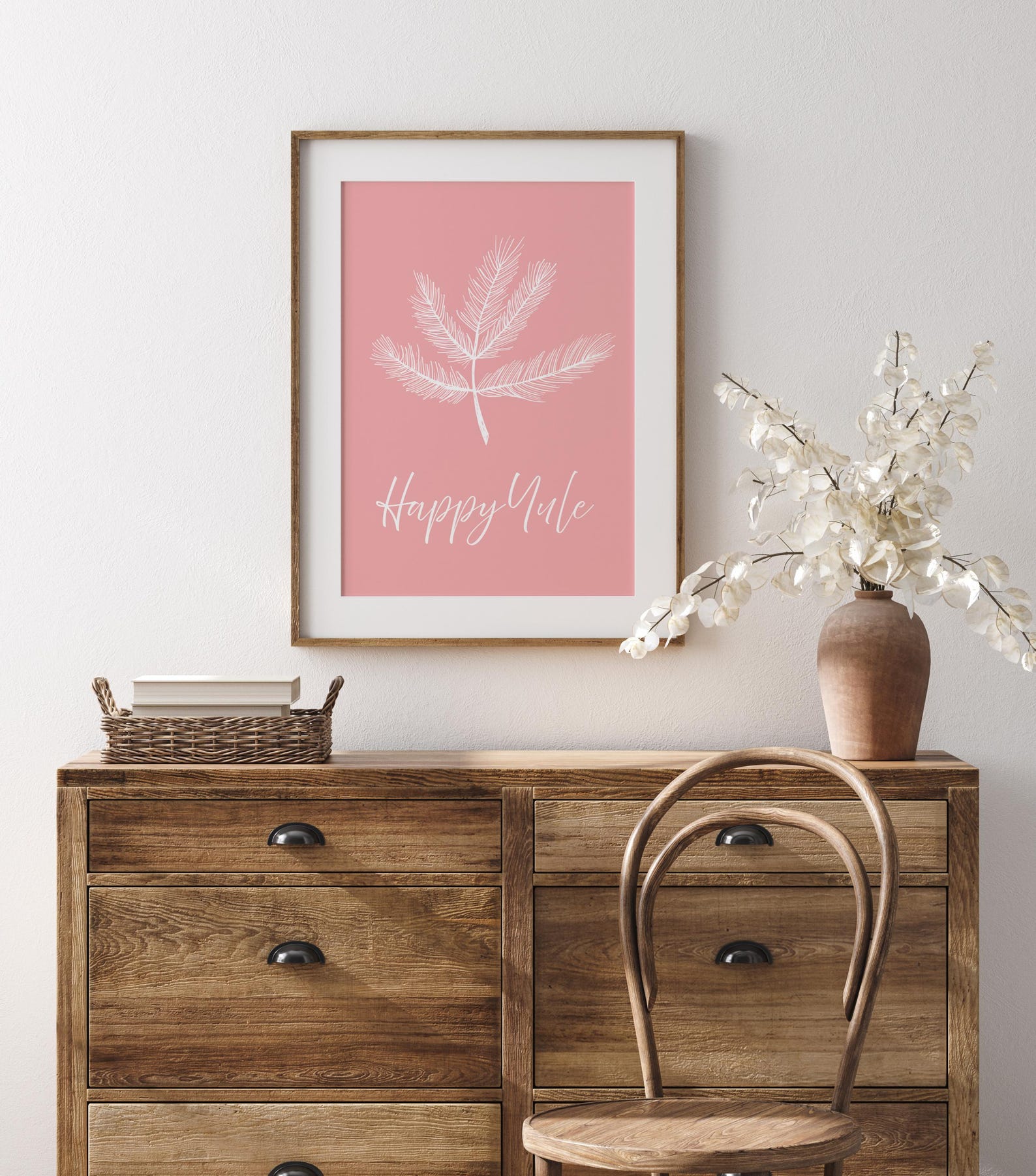 Pink Christmas Printables. Happy Yule! Happy Winter Solstice Printable ...