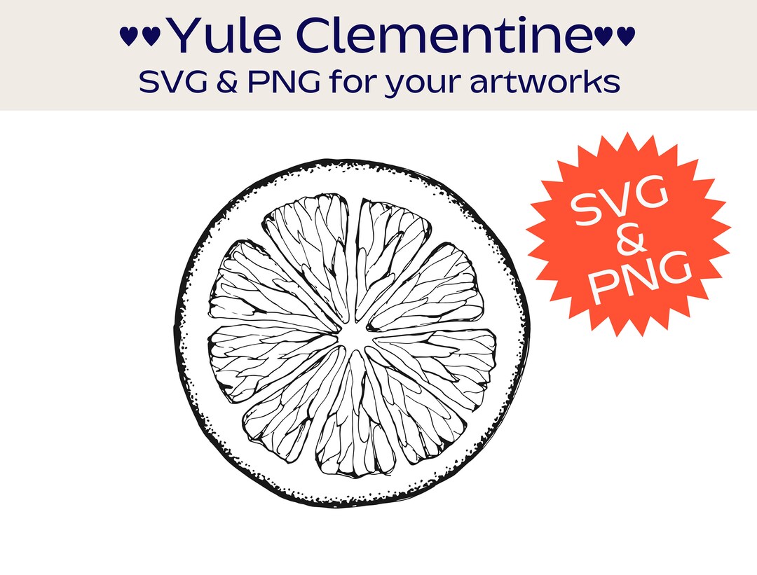 Merry Yule Merry Winter Solstice Clementine SVG and PNG Makes a ...