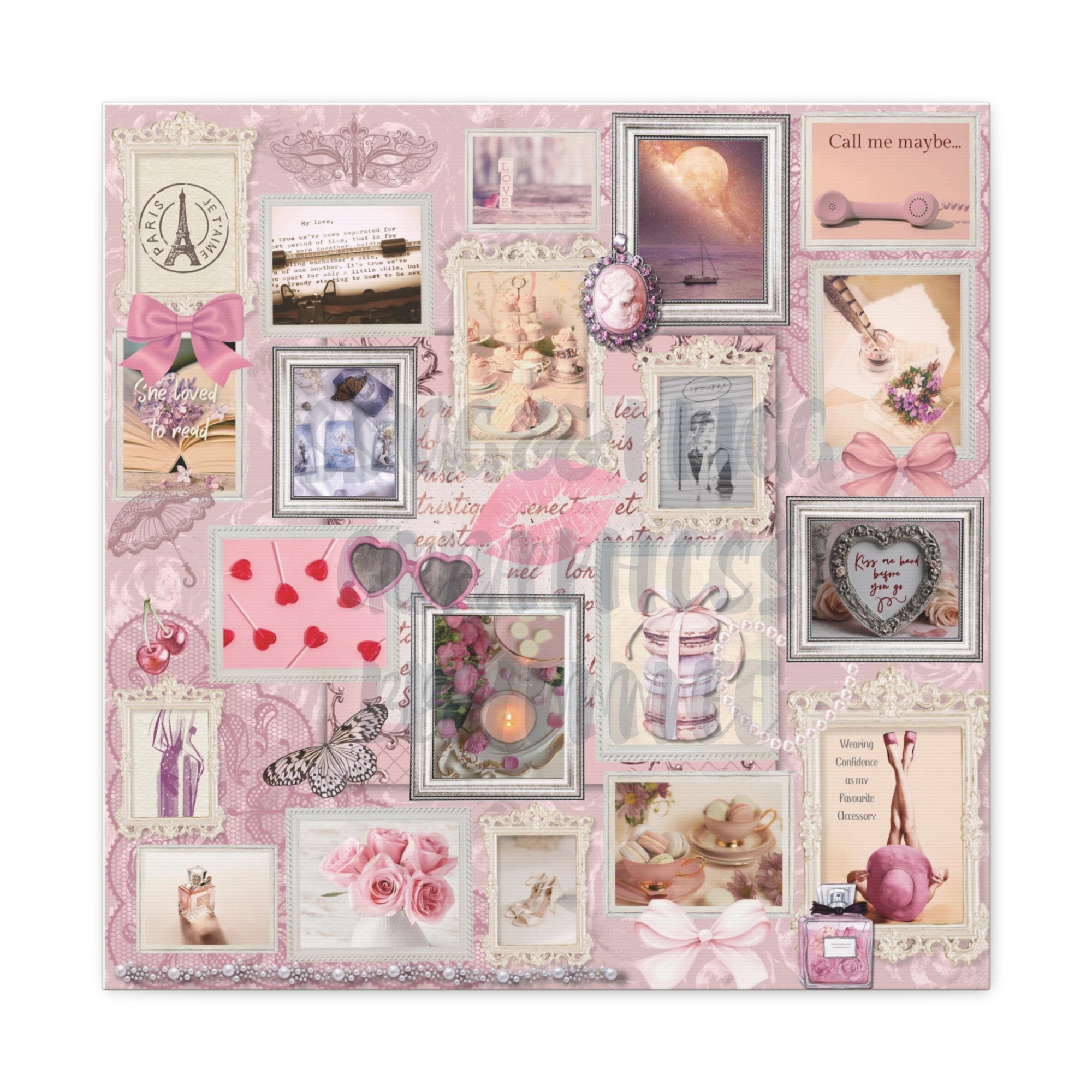 Coquette PNG, Coquette Aesthetic Collage, Coquette Room Decor, Coquette ...