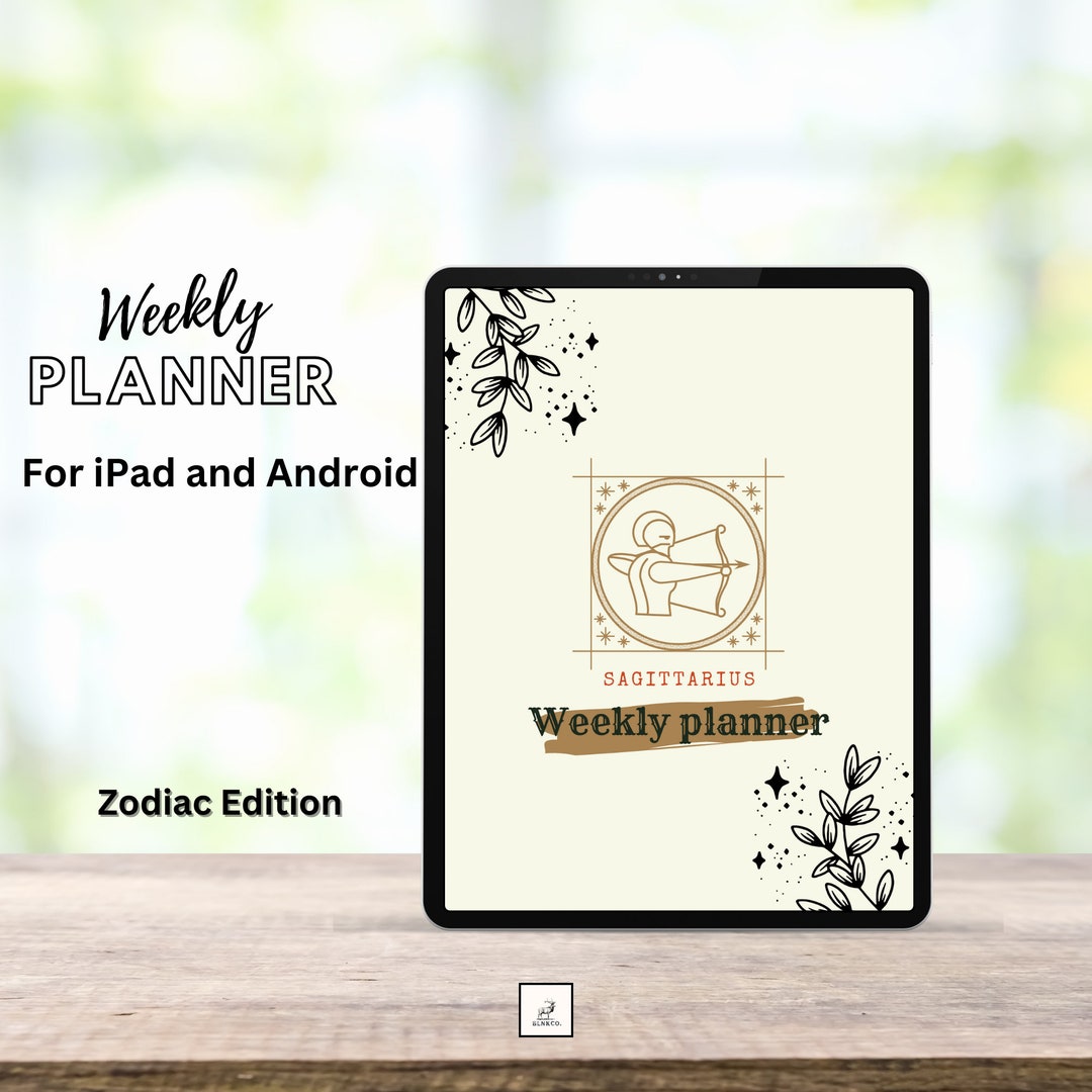 Sagittarius Digital Weekly Planner Undated Planner Digital - Etsy