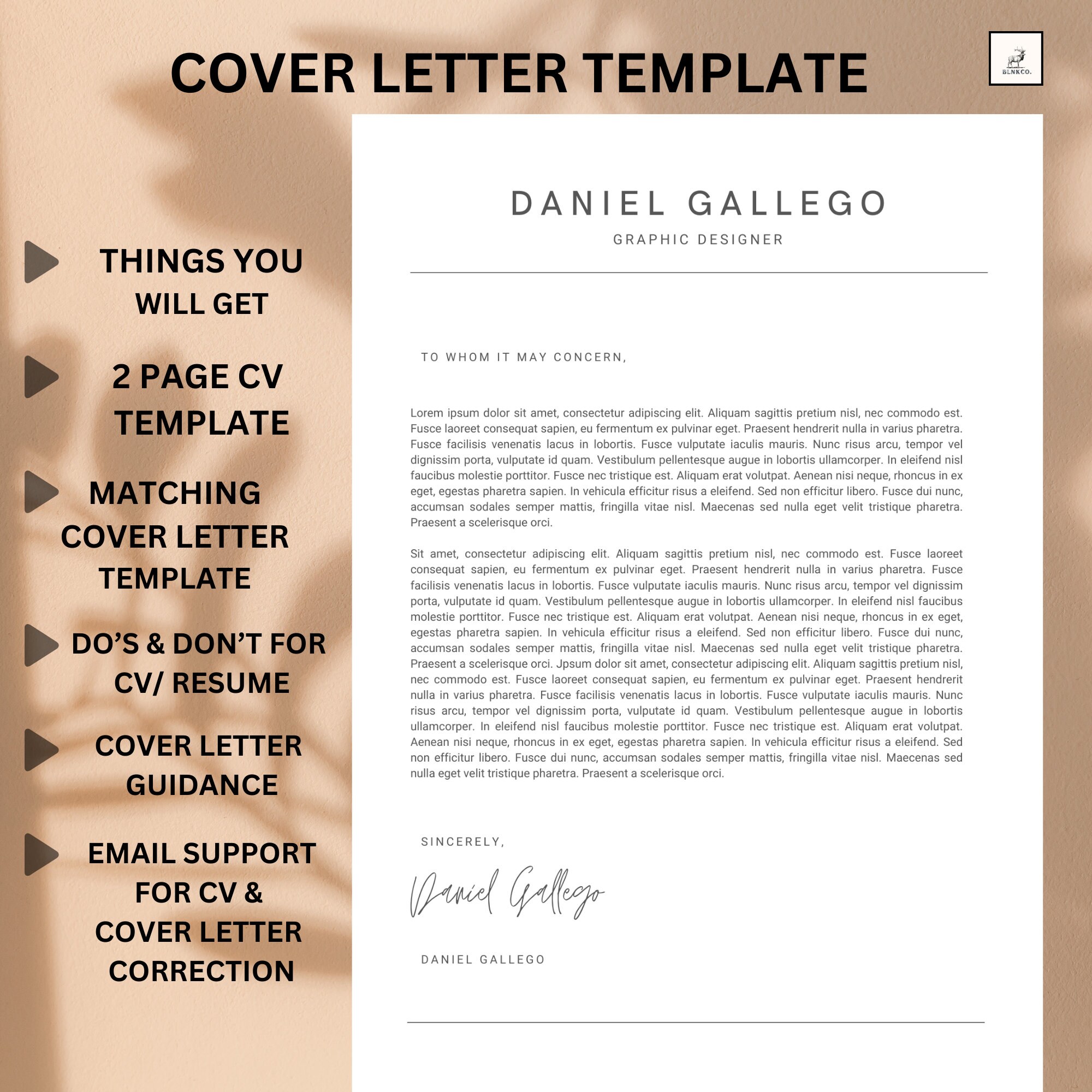 Professional CV Cover Letter Template, Resume Template, Cover Letter ...