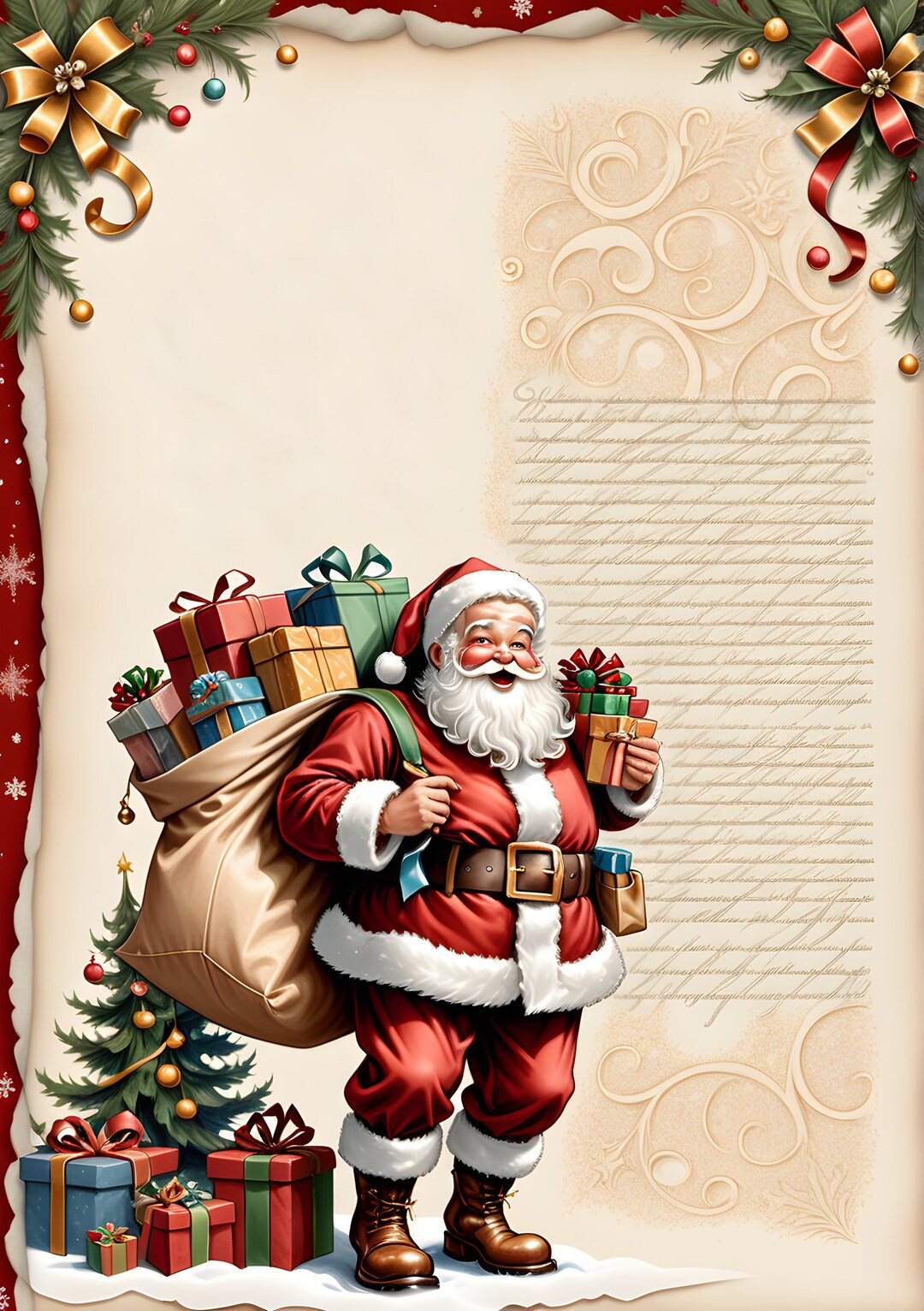 Magical Christmas Letter From Santa Printable Template A4-A5 Sizes - Etsy