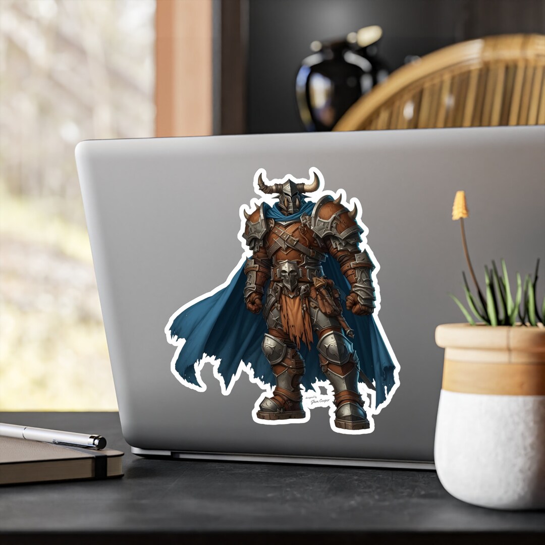 Orc Warrior Sticker Armor and Cloak Design Fantasy Decal Decoration - Etsy