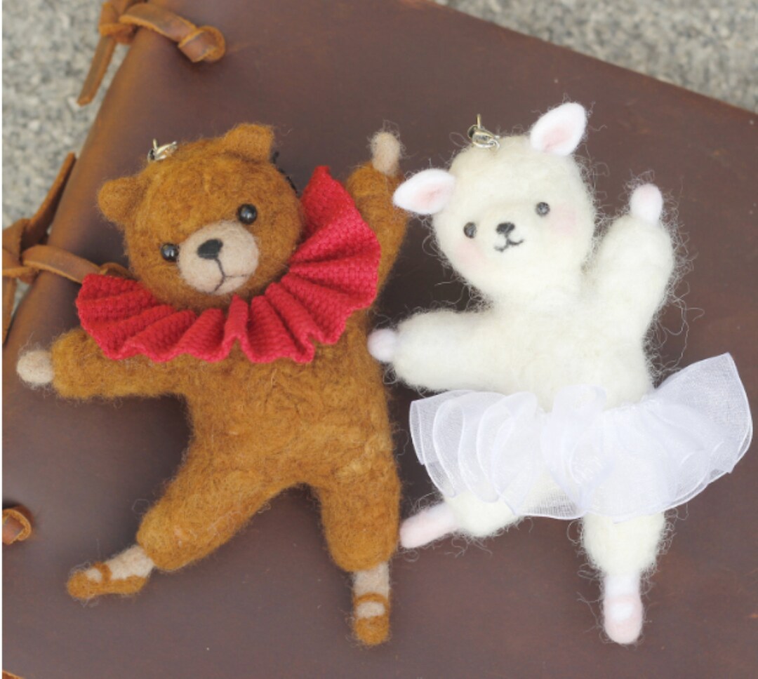 Handmade Dancing Alpaca - Handmade Dancing Bear - Needle Felting Kit - Etsy
