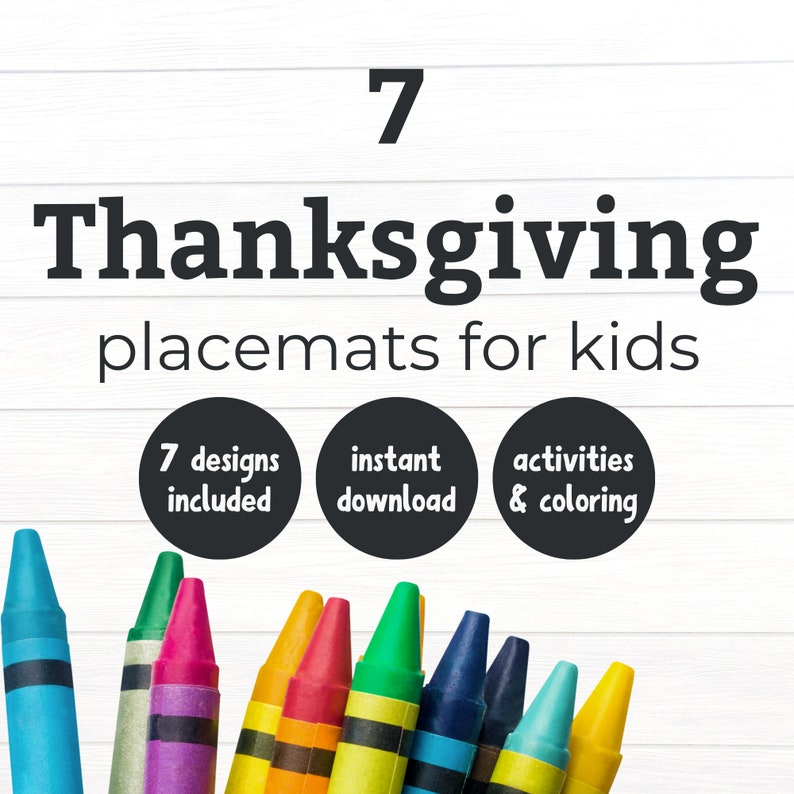 Printable Placemats for Thanksgiving Kids Color and Activity Worksheets ...