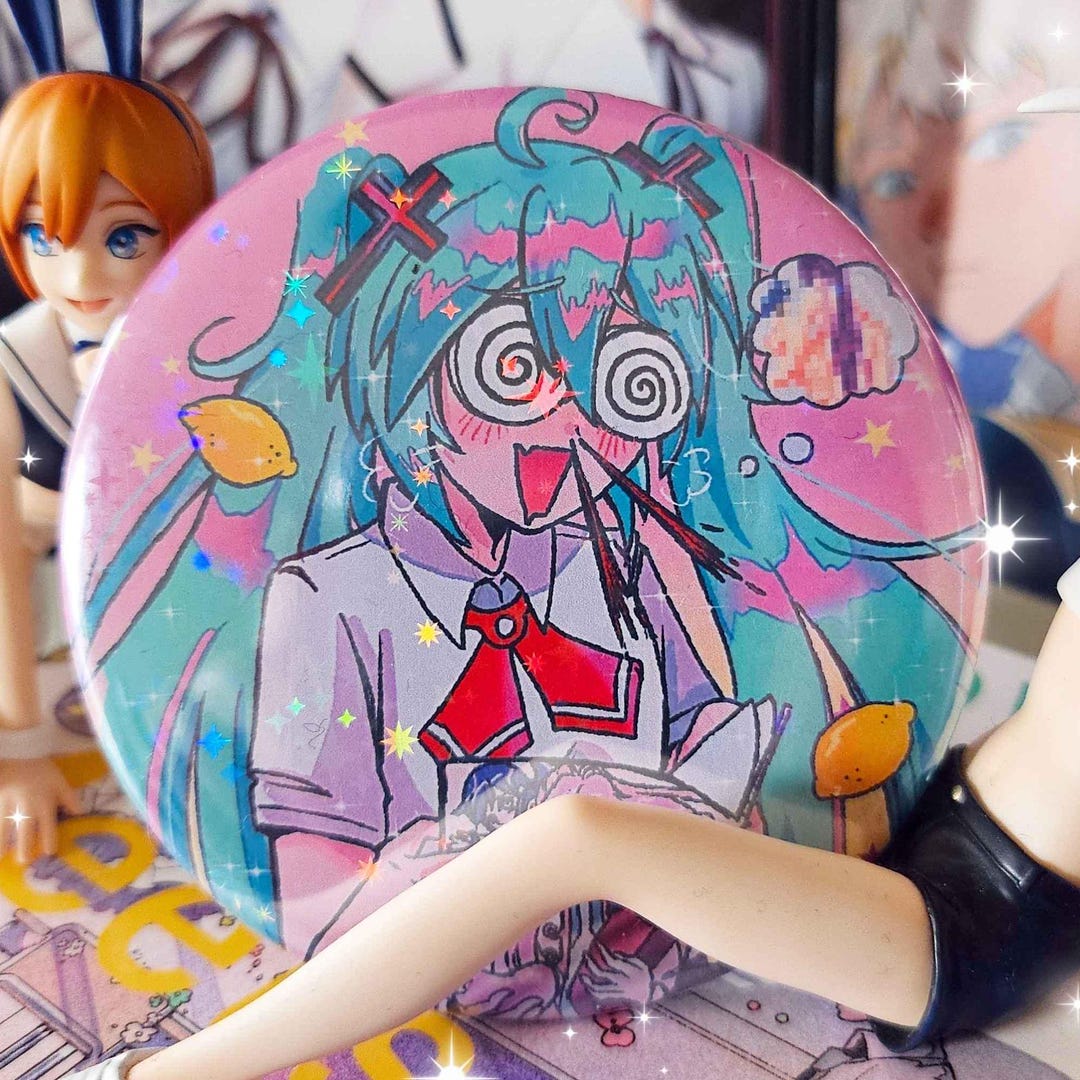 Confessions of a Rotten Girl - BIG 75mm Holo Circle Badge - Fujoshi ...