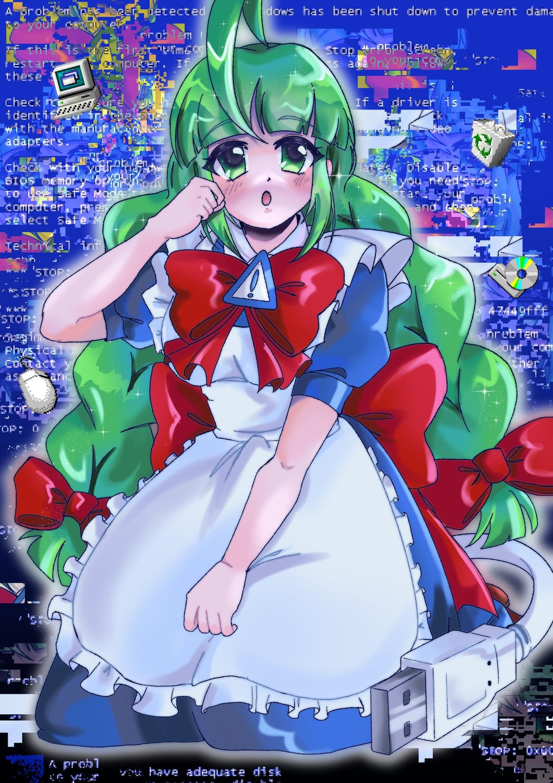 Windows Me-tan - A5 Art Print - Os-tan | Trouble Windows | Animecore ...