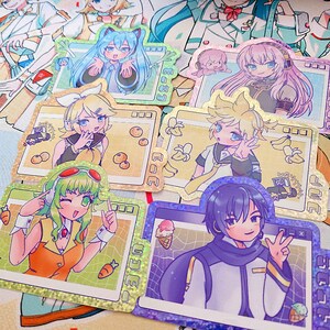 Vocaloid 8cm Glitter Stickers - Hatsune Miku / Megpoid Gumi / V Flower ...