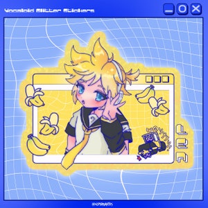 Vocaloid 8cm Glitter Stickers - Hatsune Miku / Megpoid Gumi / V Flower ...