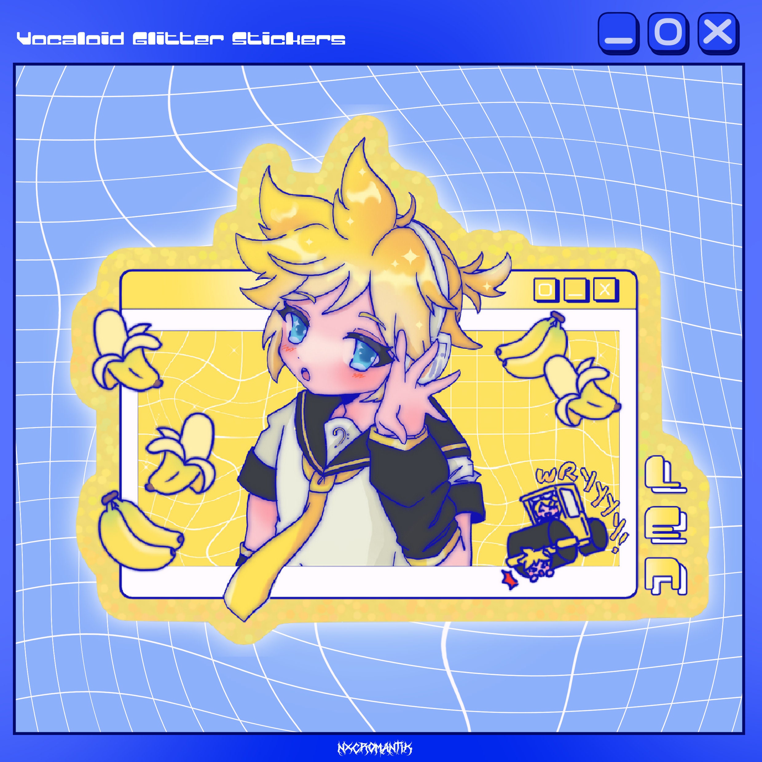 Vocaloid 8cm Glitter Stickers - Hatsune Miku / Megpoid Gumi / V Flower ...