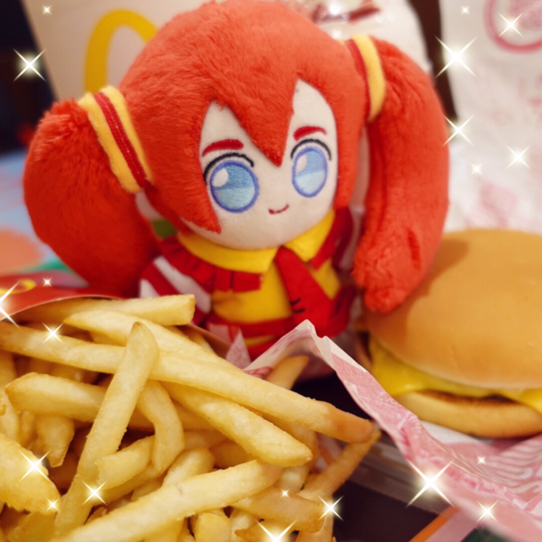Burger Miku 10cm Plushie Keychain - Etsy