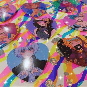 YTTD 2.25 Heart Button Badges Visual Novel Anime Gift Ita Bag Badge ...