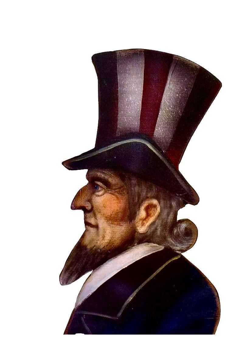 Boardwalk Originals 47”x 21” Uncle Sam With Removable Flag Hand Signed ...