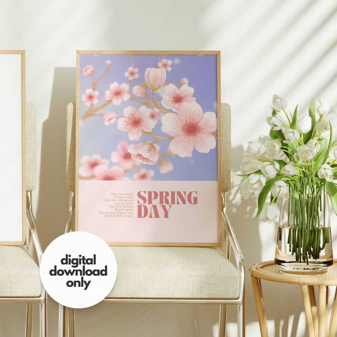 Bts Poster Spring Day Bts Wall Art Bts Merch Bts Wall Decor Bts Digital ...