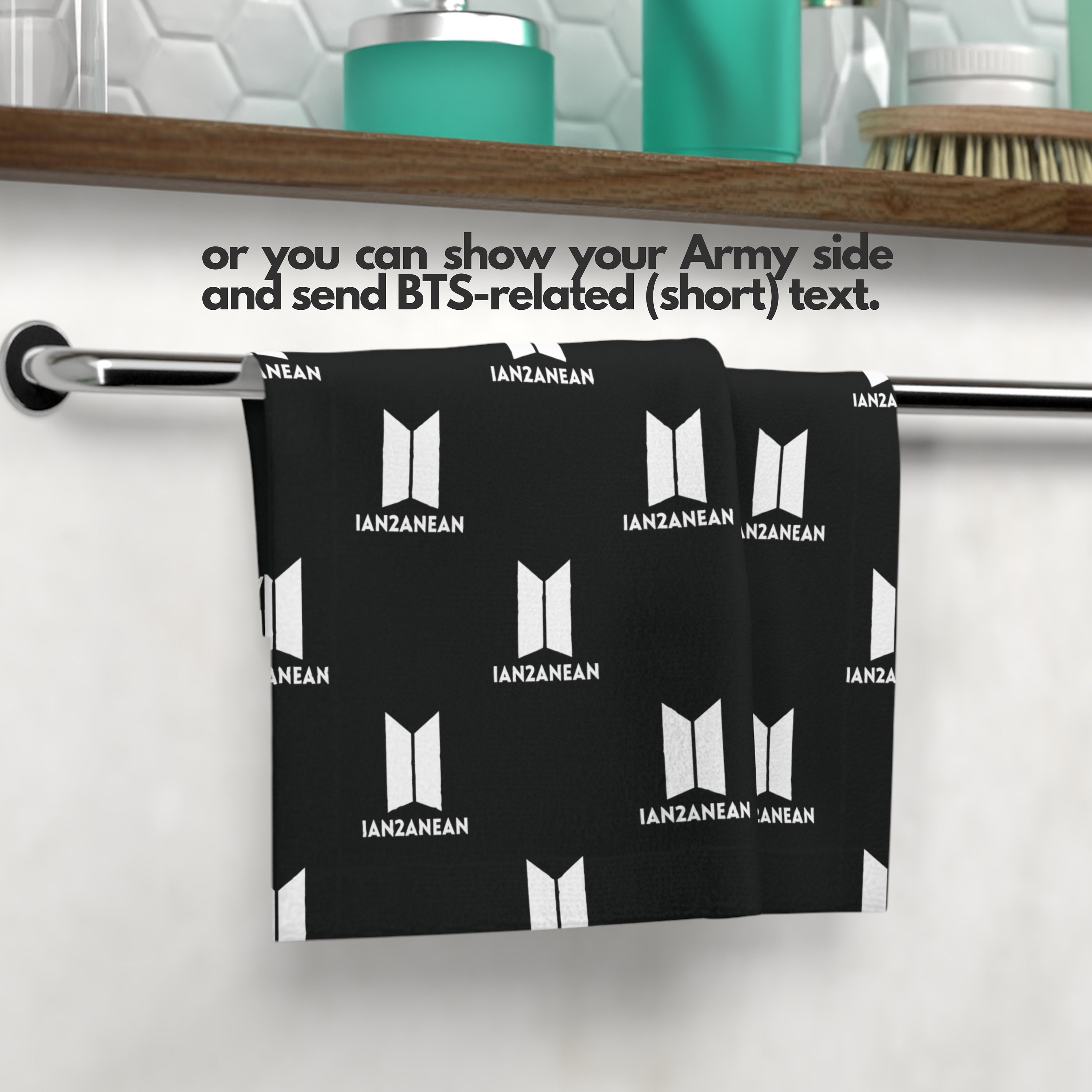 Bts Merch Bts Custom Towel, Bts Personalized Merch, Bts Gifts, Bts Army ...