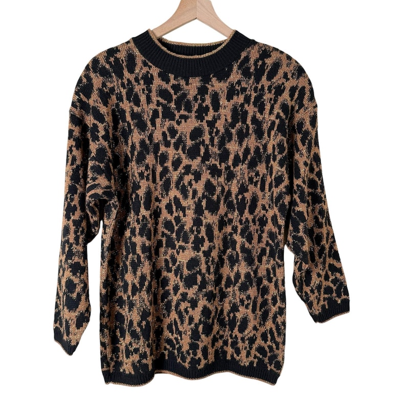 Leopard Sweater - Etsy