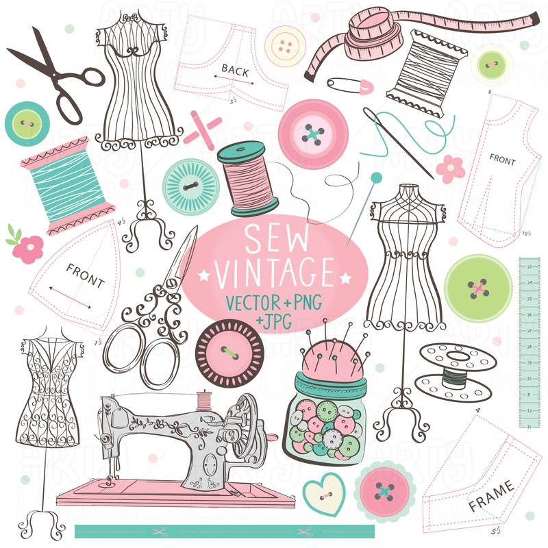 Sewing Clip Art - Etsy