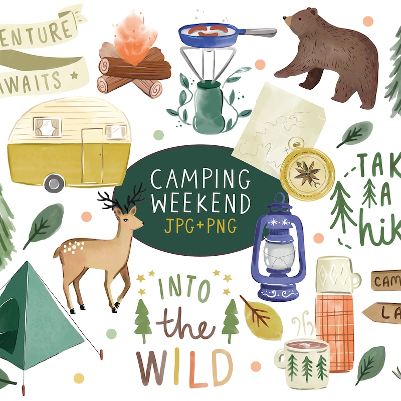 Camping Clip Art - Etsy