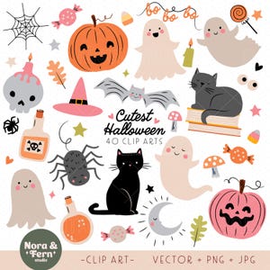 Cutest Halloween Clip Art - Cute Spooky Clip Art, Halloween PNG ...