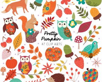 Cozy Cats Clip Art - Cute Fall Cat Clip Art, Cats PNG, Cat Illustration ...