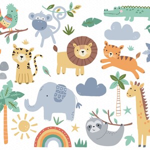 Jungle Animal Clip Art Set: Safari Animals (digital Download) - Etsy