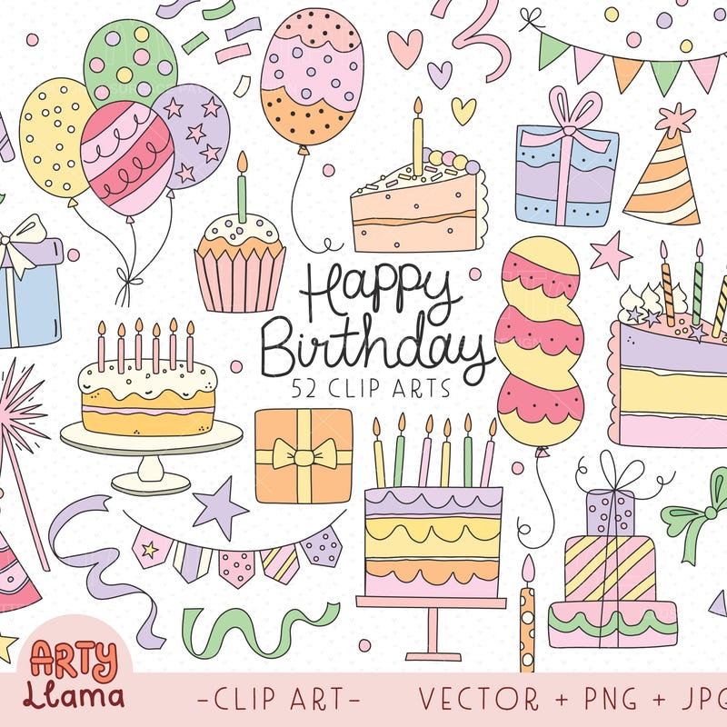 Birthday Clip Art - Etsy