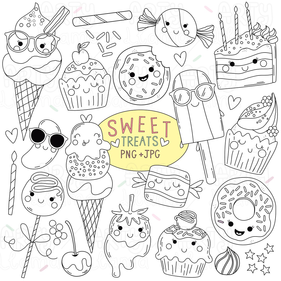 Sweet Treats Digital Stamps - Candy Digital Stamp Set, Digital ...