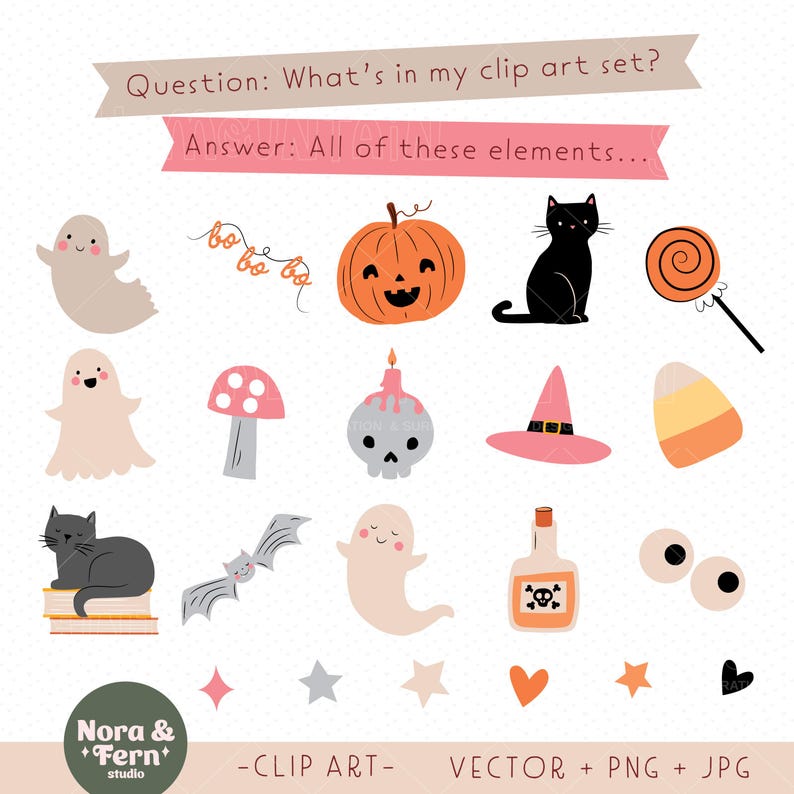 Cutest Halloween Clip Art - Cute Spooky Clip Art, Halloween PNG ...