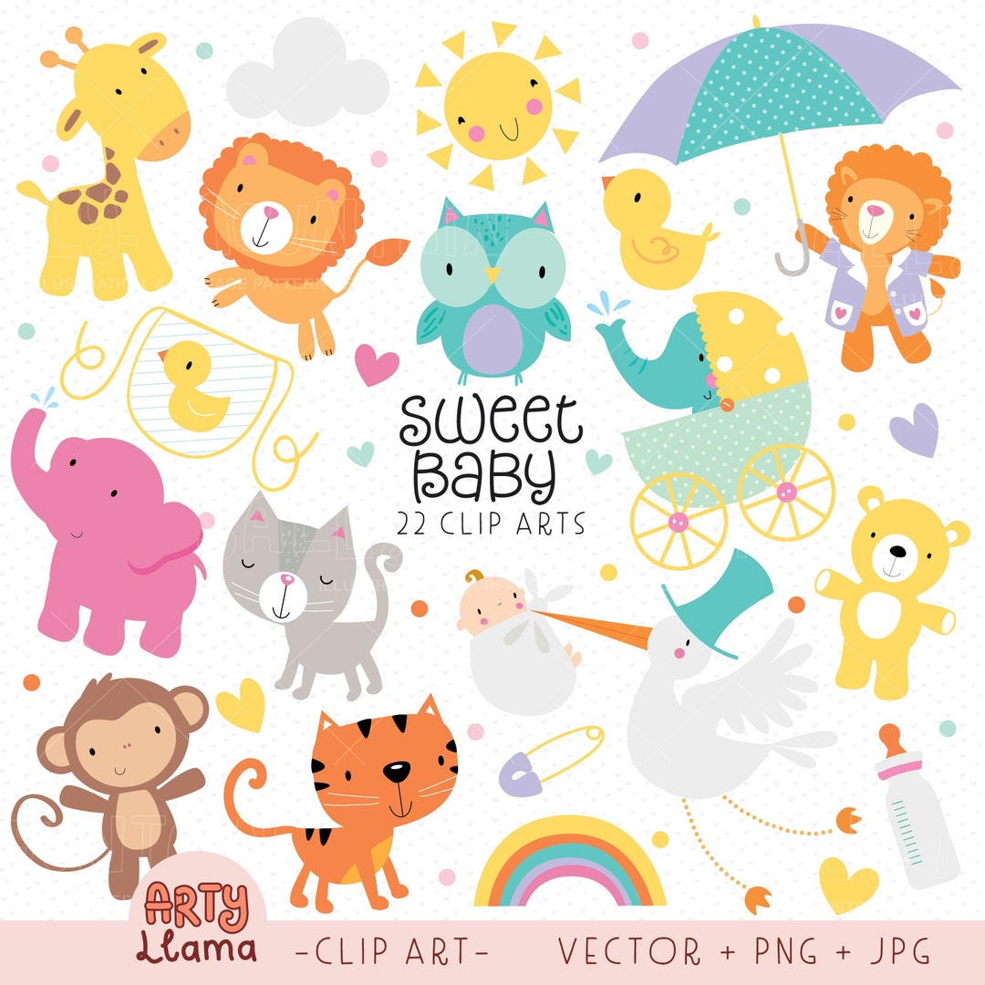 Sweet Baby Clip Art - Cute Baby Animal Clip Art, Baby PNG, Baby Clip ...