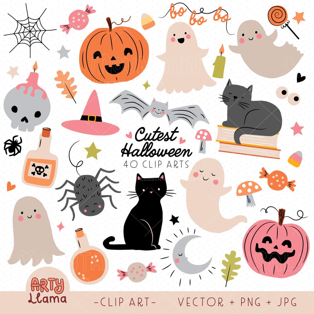 Cutest Halloween Clip Art - Cute Spooky Clip Art, Halloween PNG ...