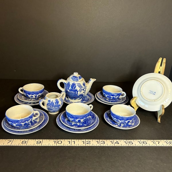 Blue Willow Tea Set - Etsy