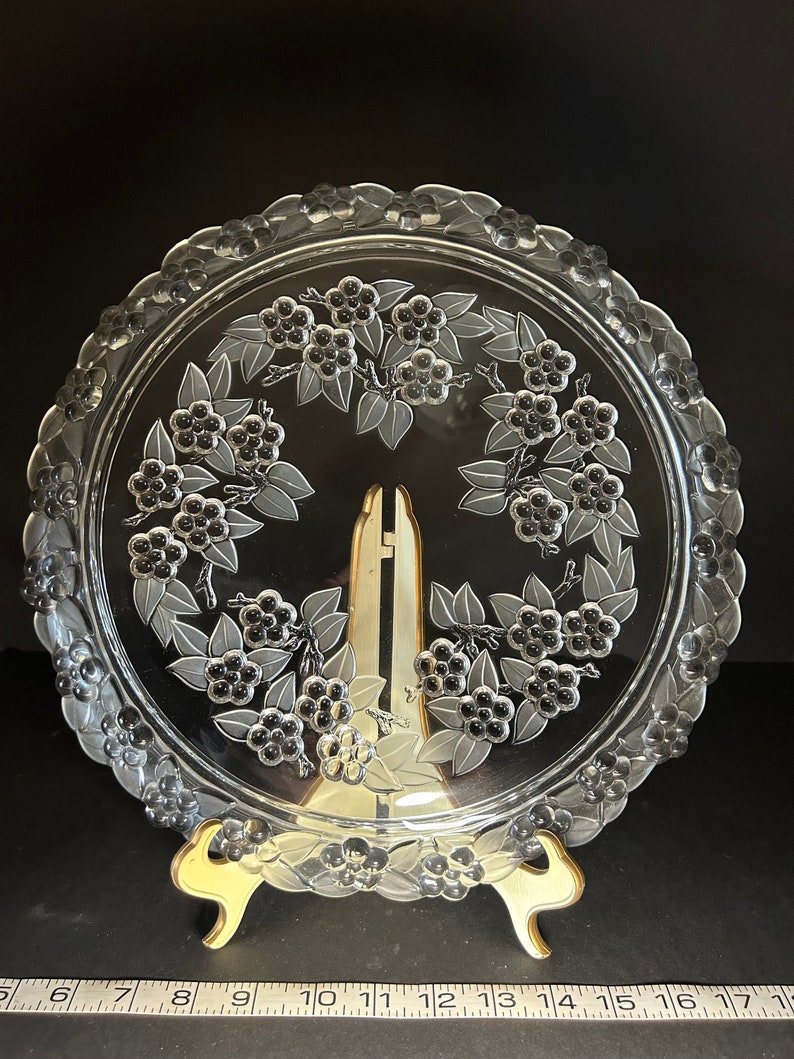 Mikasa Crystal Cake Plate - Etsy