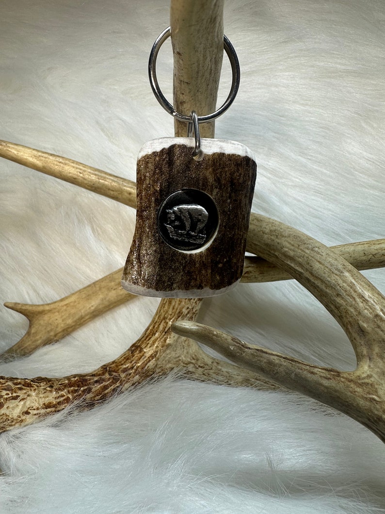 Handcrafted Antler Keychain, Country Key Ring Holder, Wildlife Keychain ...
