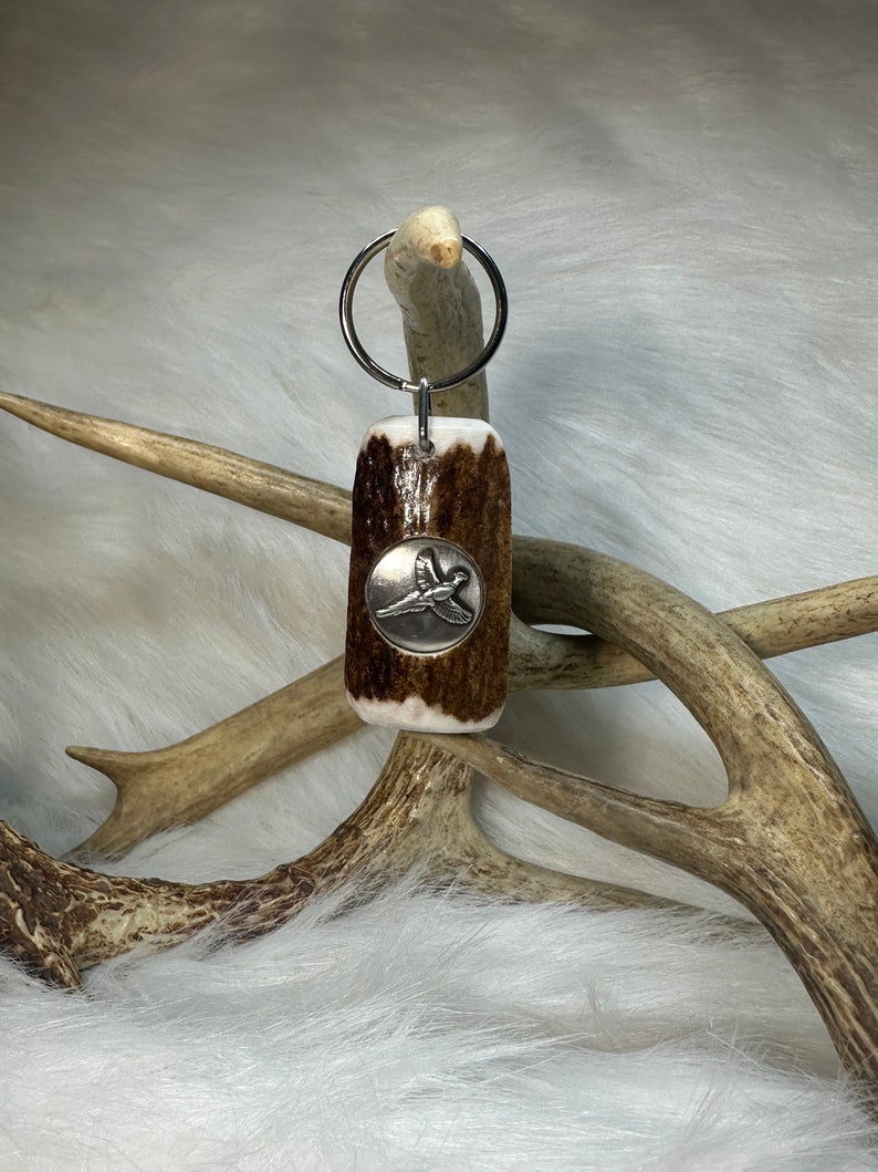 Handcrafted Antler Keychain, Country Key Ring Holder, Wildlife Keychain ...