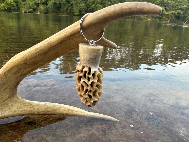 Handcrafted Antler Keychain, Wildlife Keychain, Rustic Key Fob, Outdoor ...