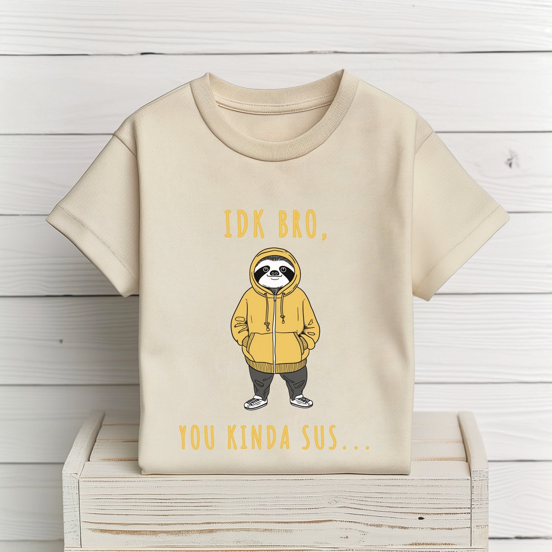 Funny Sloth Shirt, Gamer Meme Shirt, Silly T-shirt, Graphic Sloth Tee ...