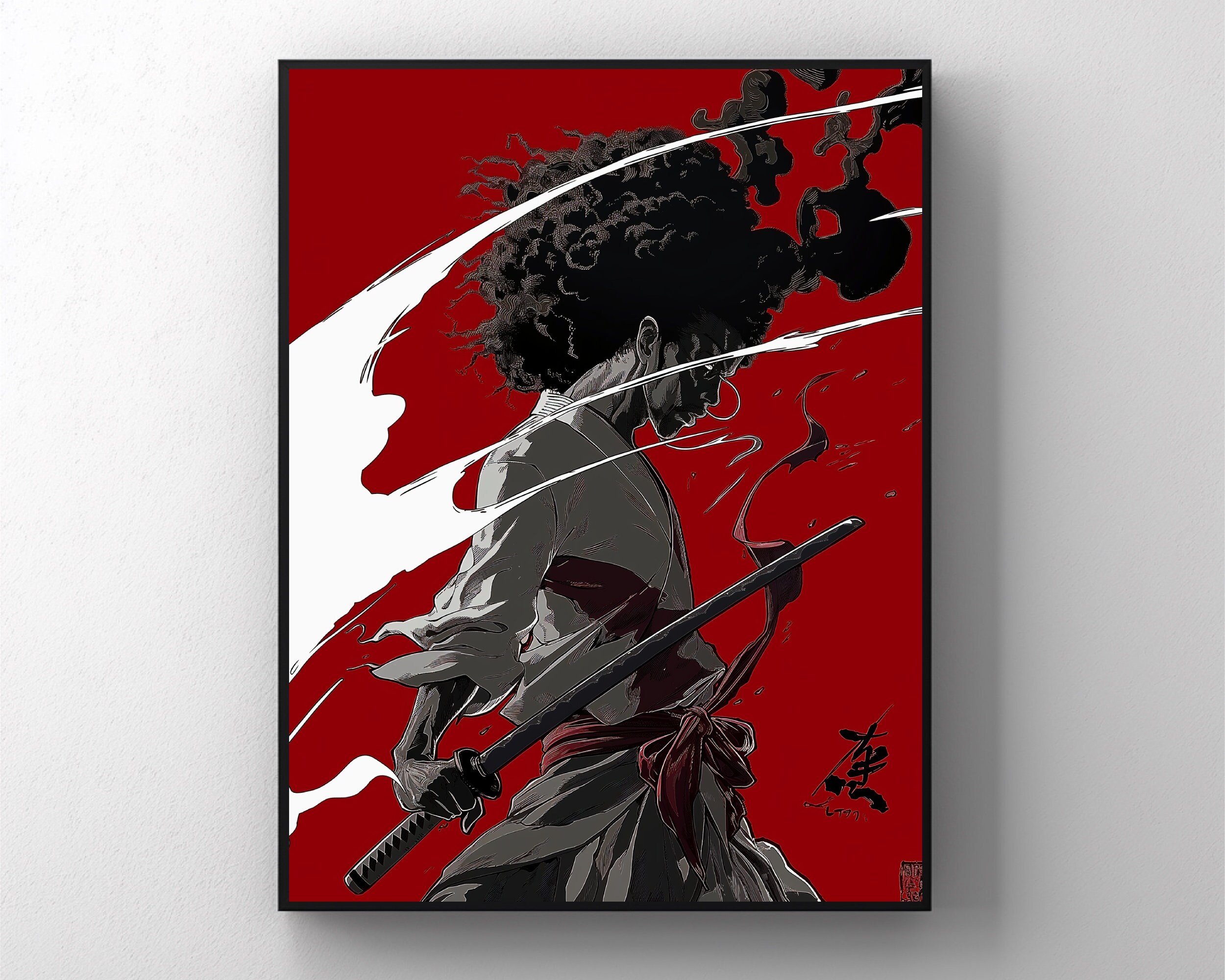 Afro Samurai, Anime Poster, Printable Poster, Afro Samurai Digital ...