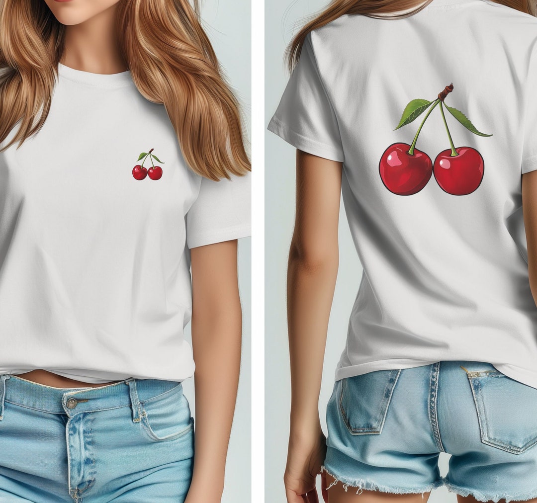 Cherry Shirt, Summer Tshirt, Graphic Summer Tee, Cherry Top, Fruity ...