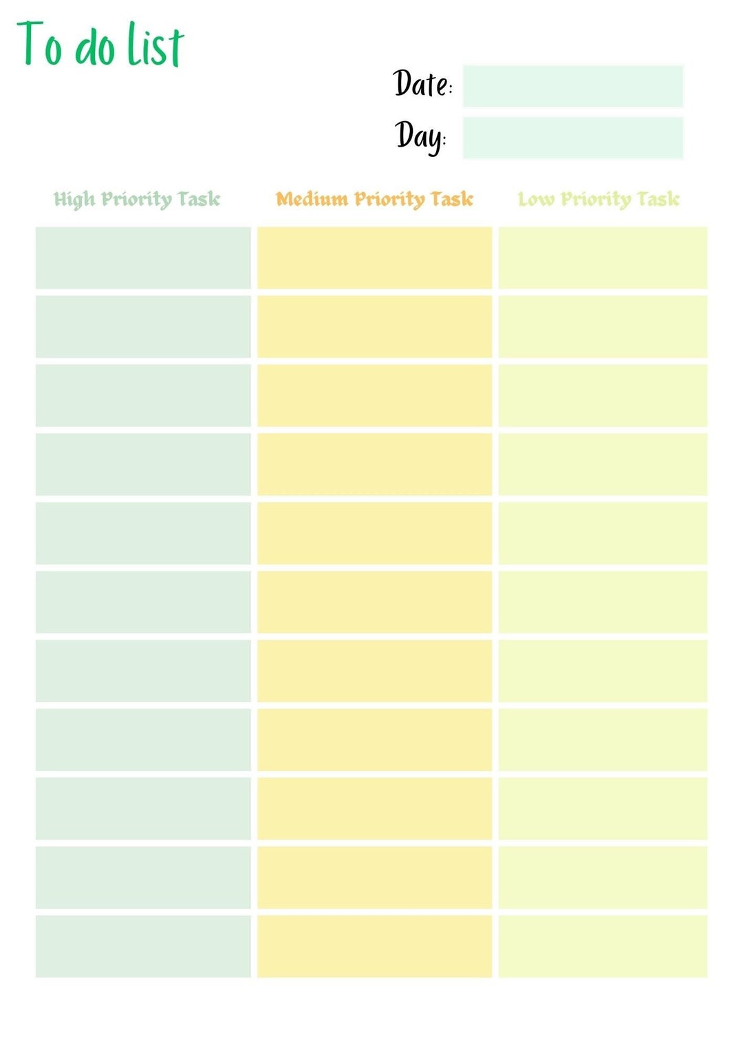 Printable to Do List Daily Weekly To-do Pdf Planner - Etsy