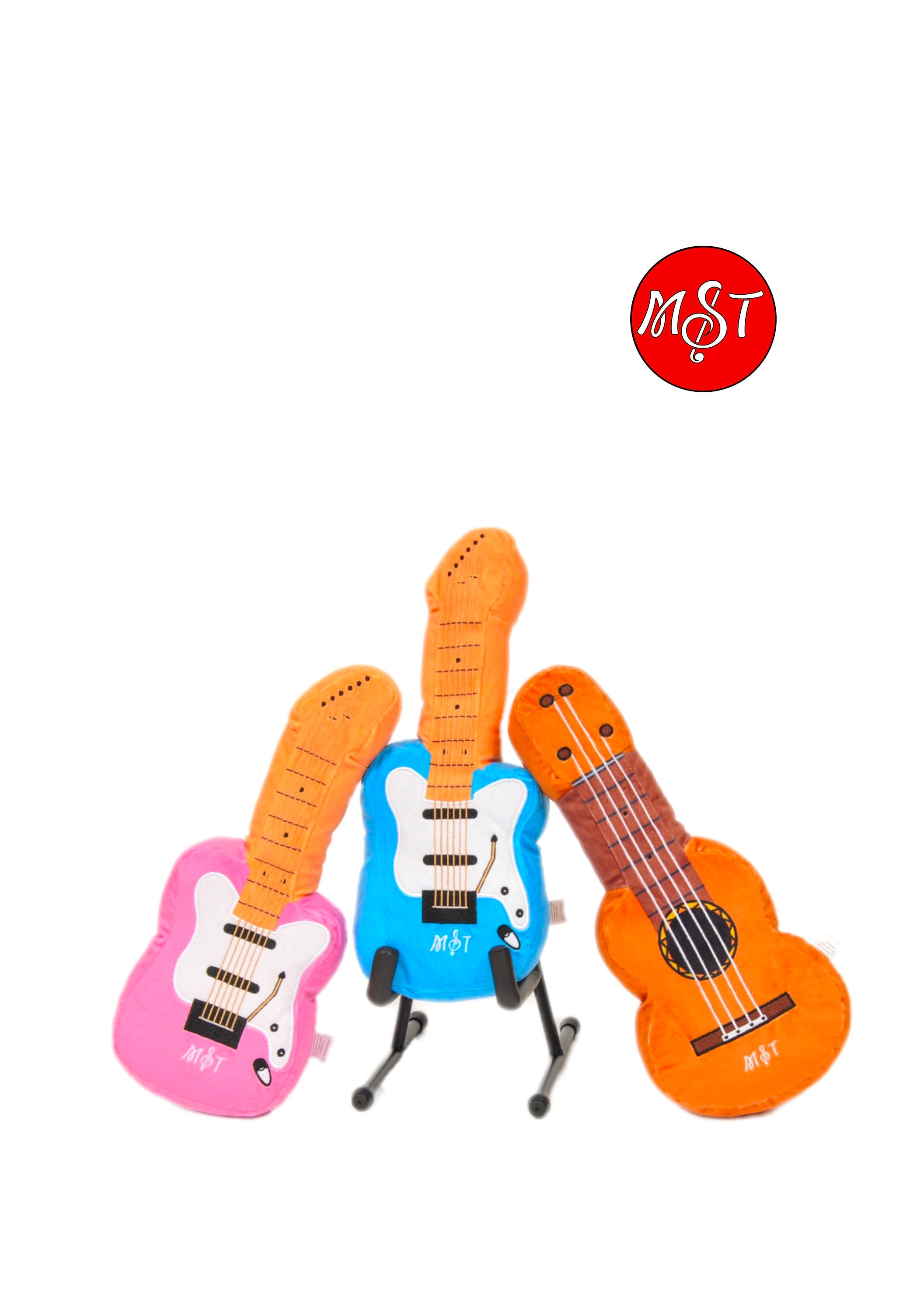 Pink Electric Guitar Plush Toy – Soft Musical Toy for Kids, Baby Shower ...