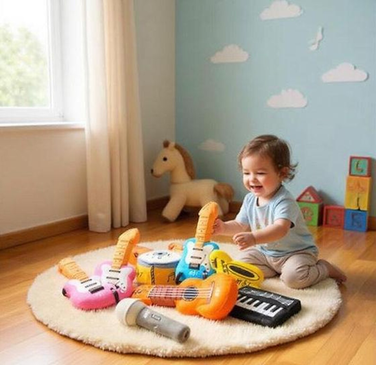 Plush Microphone Toy – Soft Music Toy for Kids – Pretend Play Mic ...