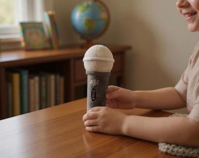 Plush Microphone Toy – Soft Music Toy for Kids – Pretend Play Mic ...