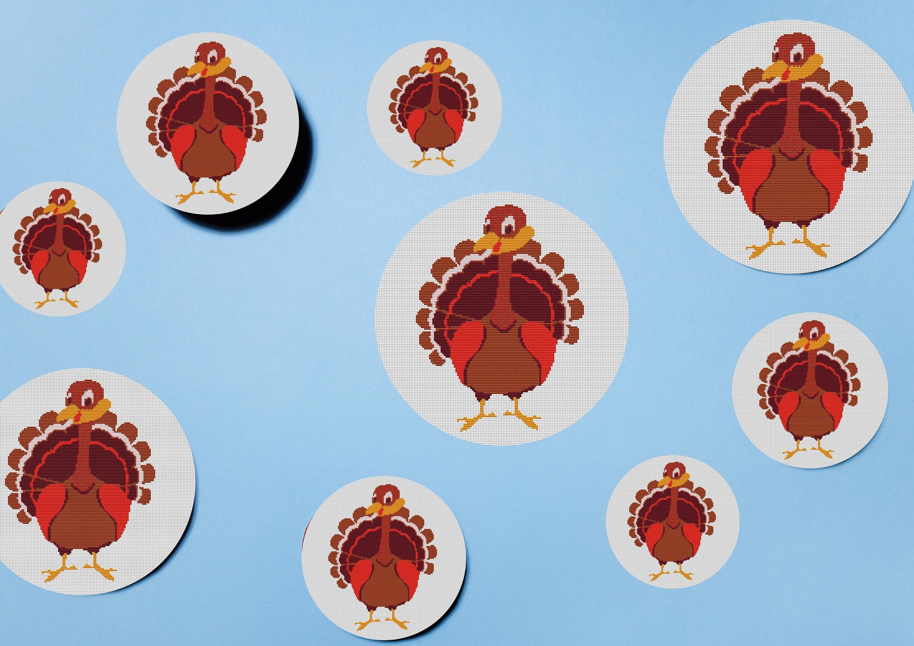 Turkey Cross Stitch Pattern, Cross Stitch Pattern, Easy Cross Stitch ...