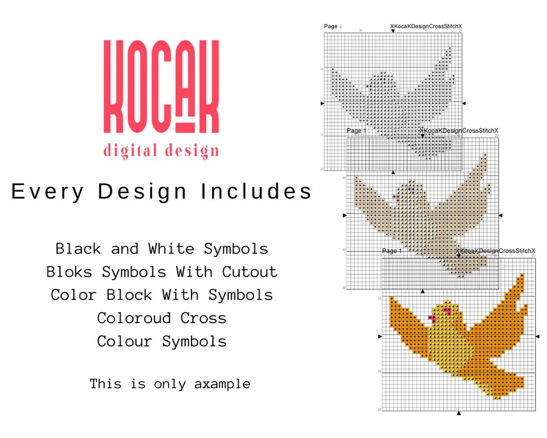 Small Bird Cross Stitch Pattern, Bird Cross Stitch Pattern, PDF Pattern ...
