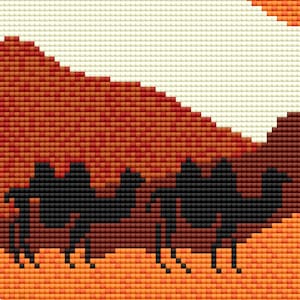 Desert Landscape Cross Stitch Pattern, Desert Cross Stitch Pattern ...