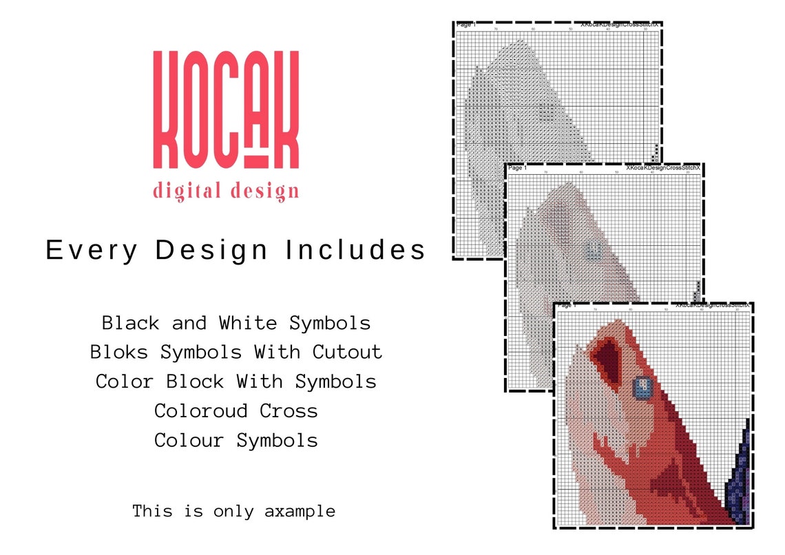 Fish Cross Stitch Pattern, Colorful Fish Cross Stitch Pattern, Easy ...