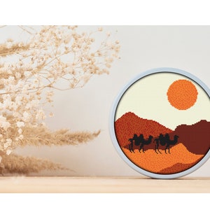 Desert Landscape Cross Stitch Pattern, Desert Cross Stitch Pattern ...